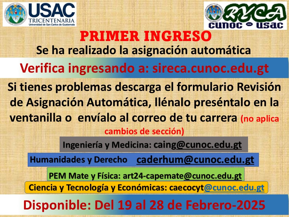 ASIGNACIÓN DE CURSOS AUTOMÁTICA - Derecho CUNOC